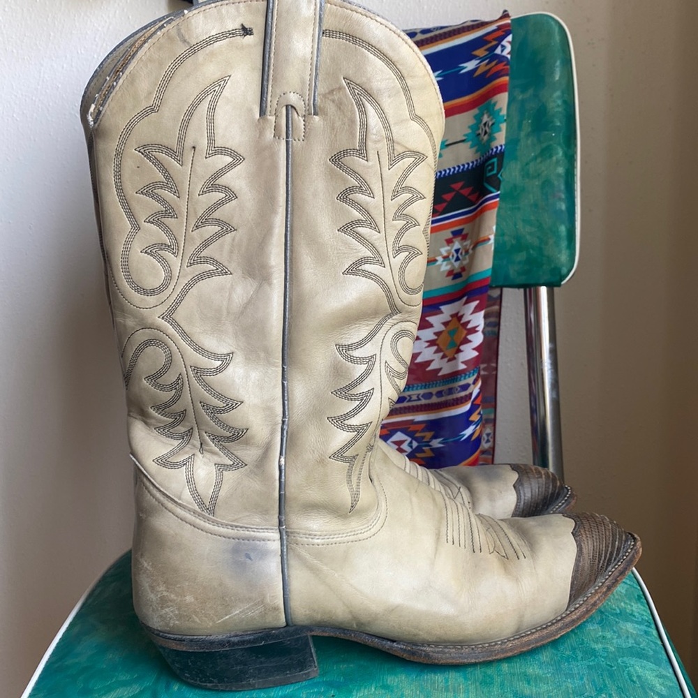 Vintage Imperial Western Boots W/Wing Tip Toe Cap - Gem